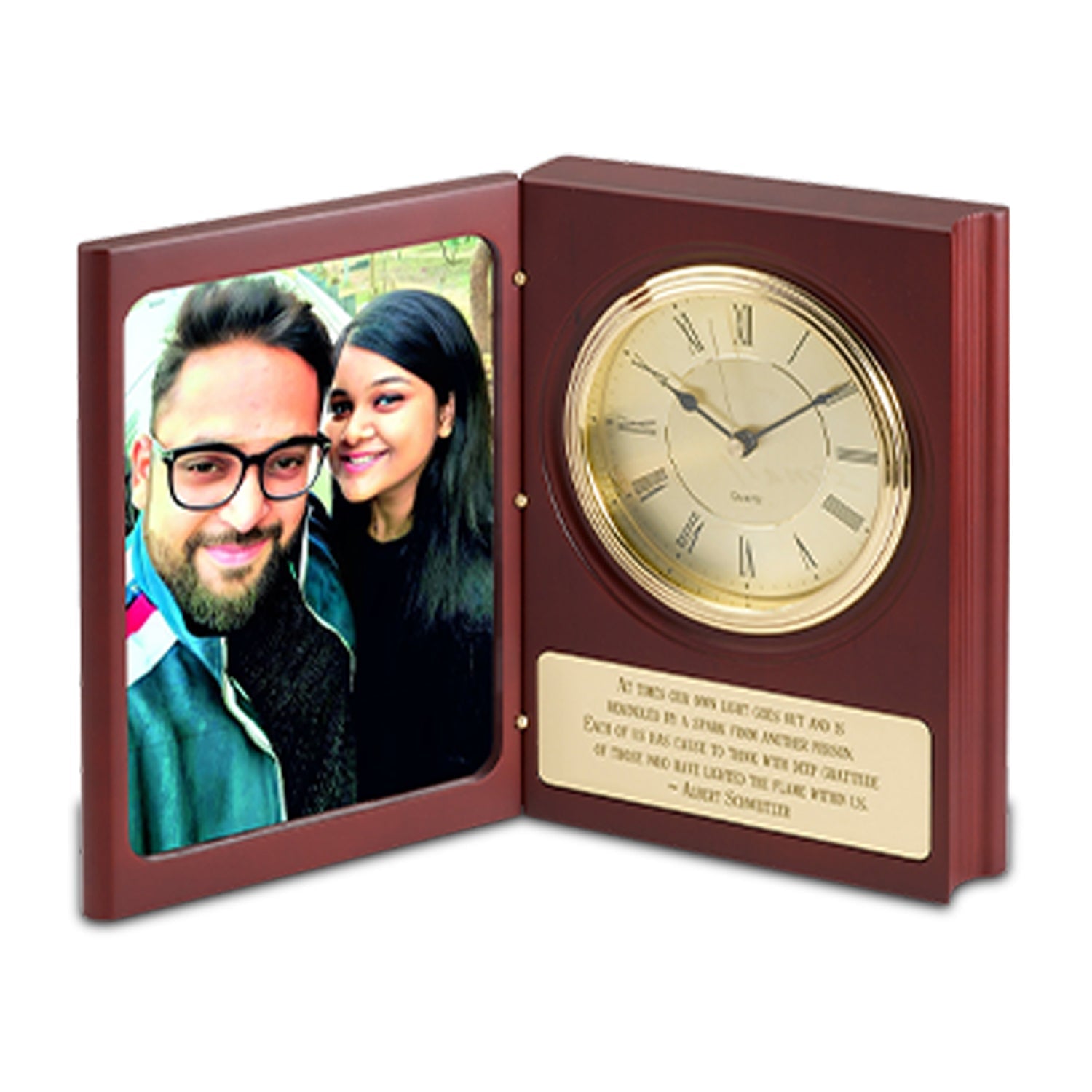 Diviniti Customized MDF Memento with Photo & Watch For Wedding Gift ...