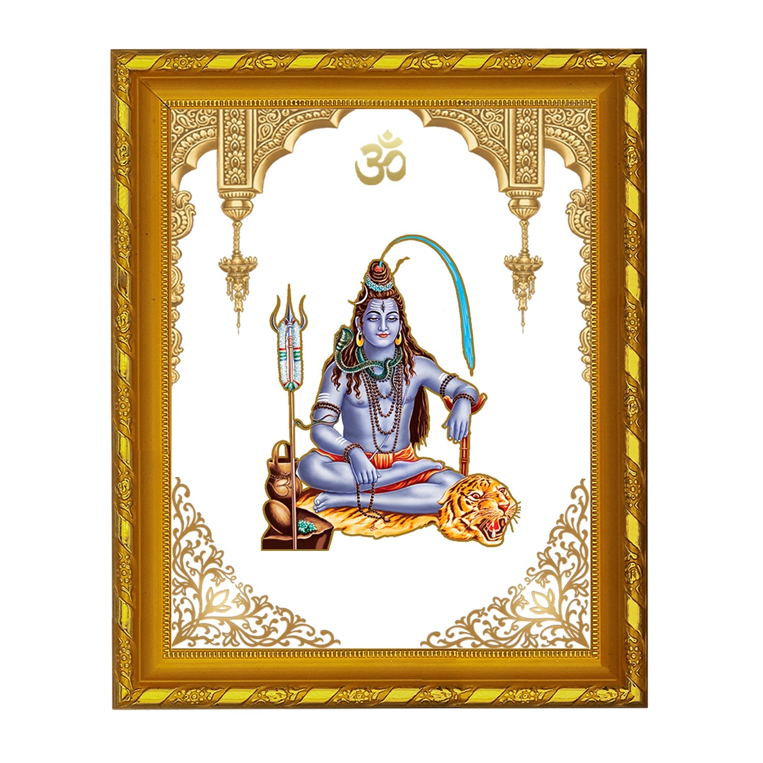 Diviniti 24K Gold Plated Shiva Photo Frame for Home Decor Showpiece (2 ...