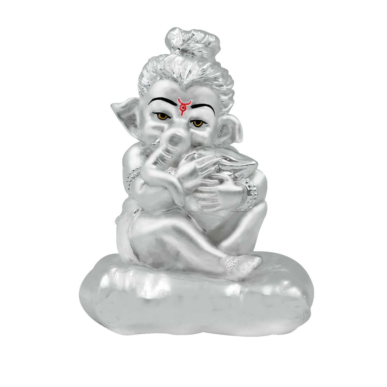 Diviniti 999 Silver Plated Bal Ganesha Idol for Home Decor Showpiece ...