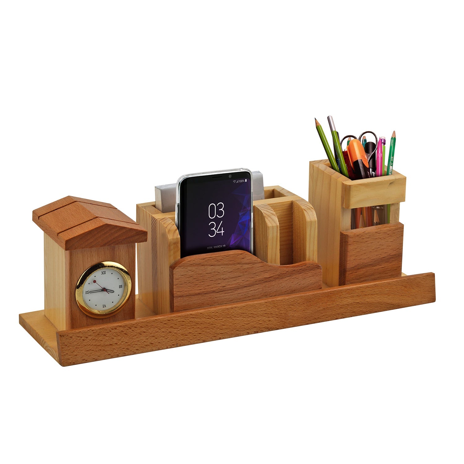 Diviniti Customized Pen Holder with Round Watch For University – PujaShoppe