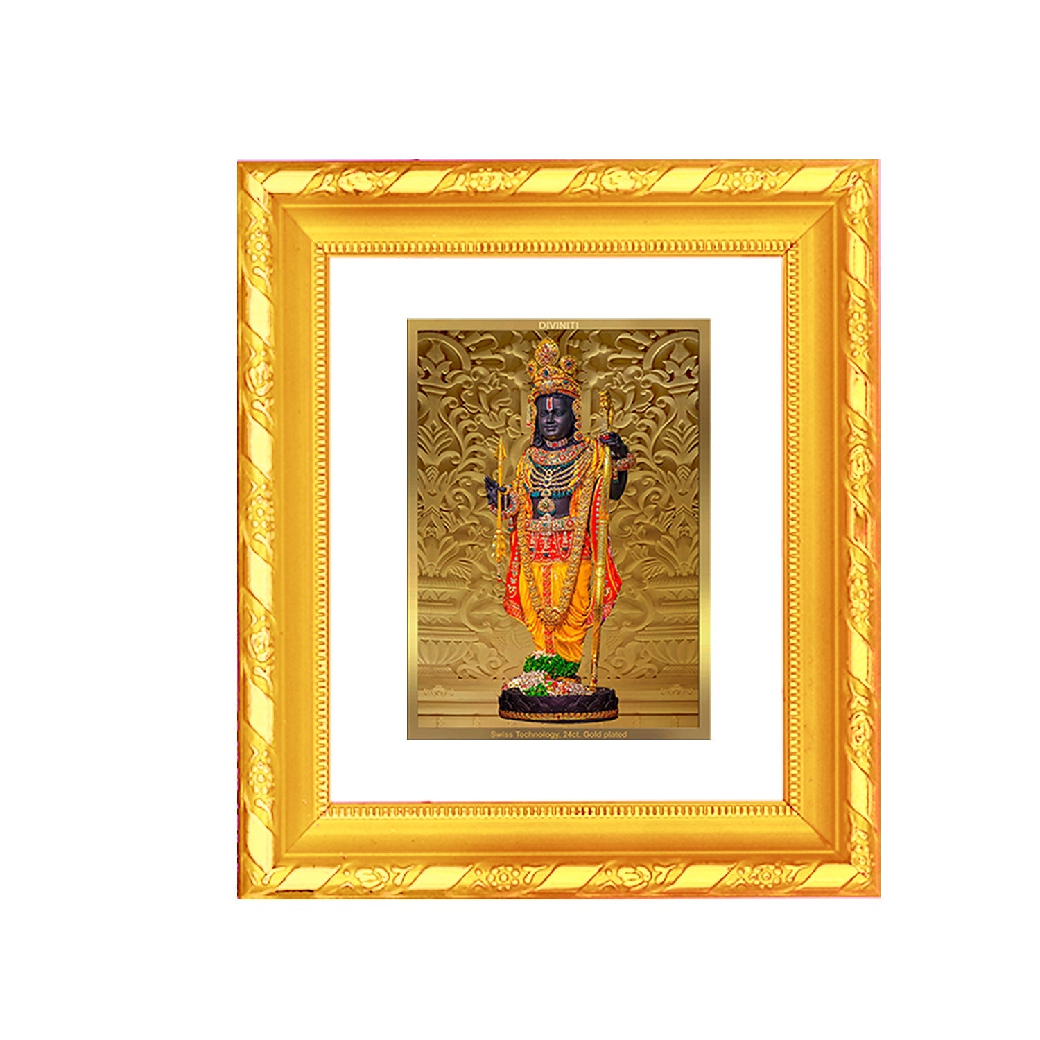 Diviniti 24K Gold Plated Ram Lalla Photo Frame For Home Decor, Table ...