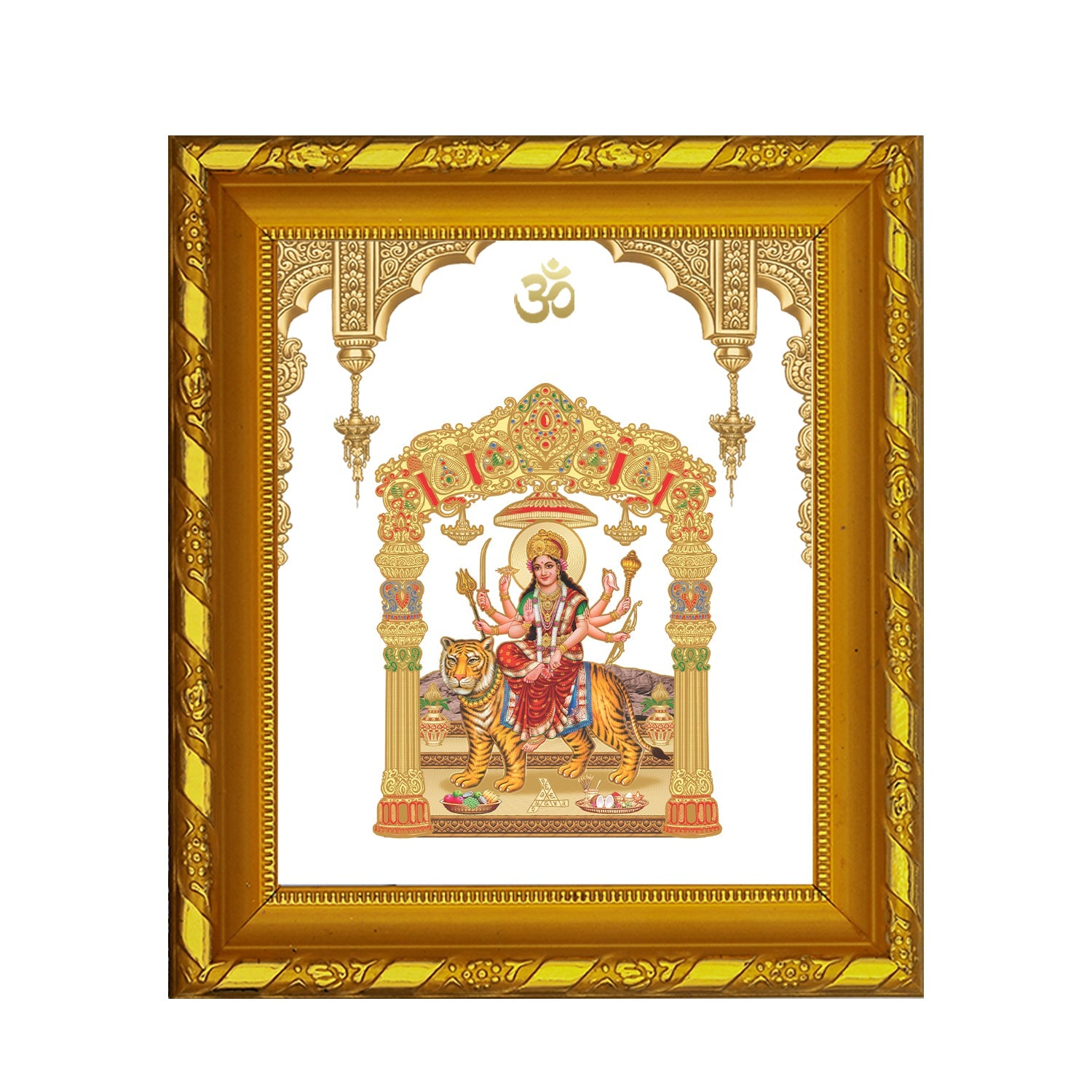Diviniti 24K Gold Plated Durga Mata Photo Frame for Home Decor, Table ...