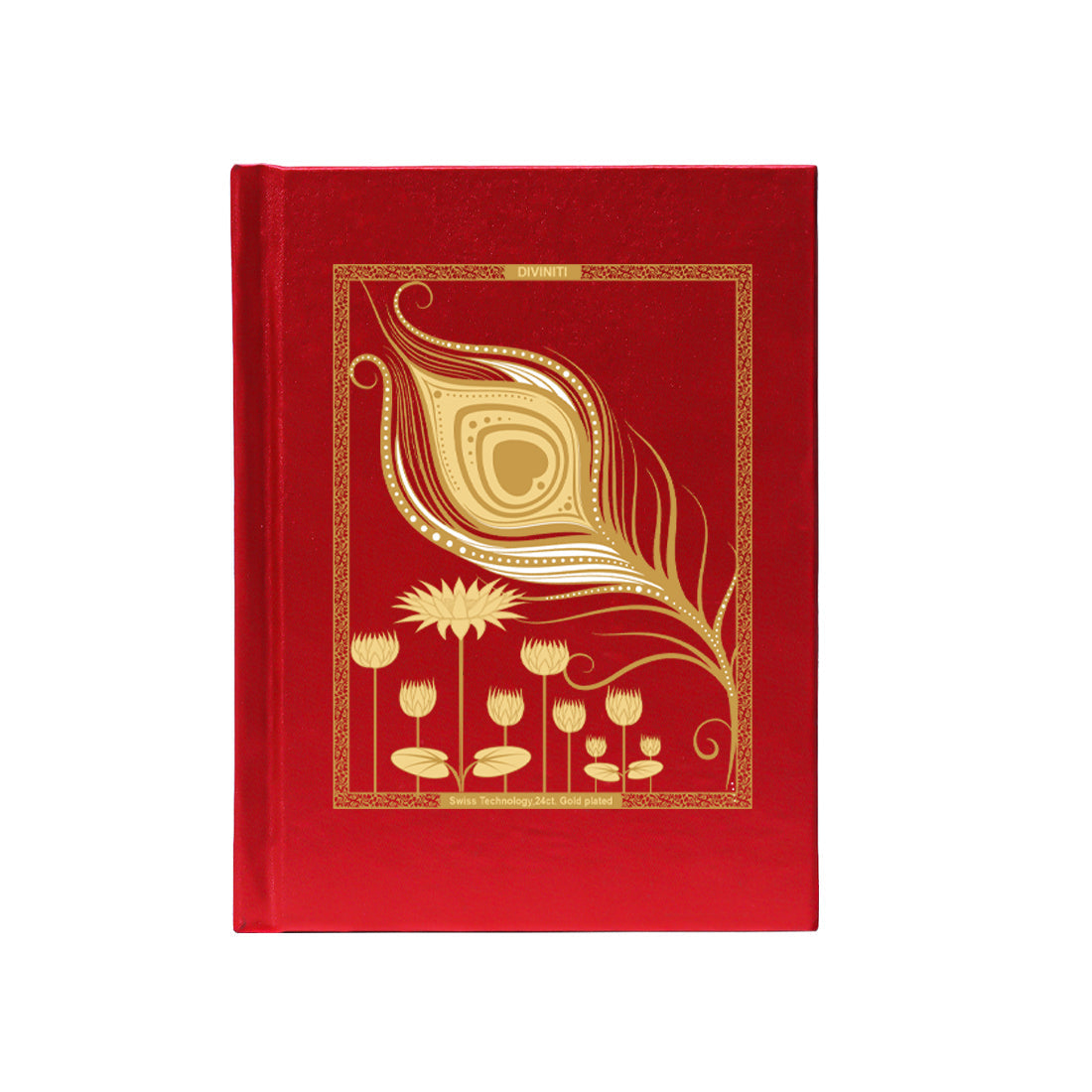 DIVINITI 24K Gold Plated Feather Notebook | Religious Diary Hardcover ...