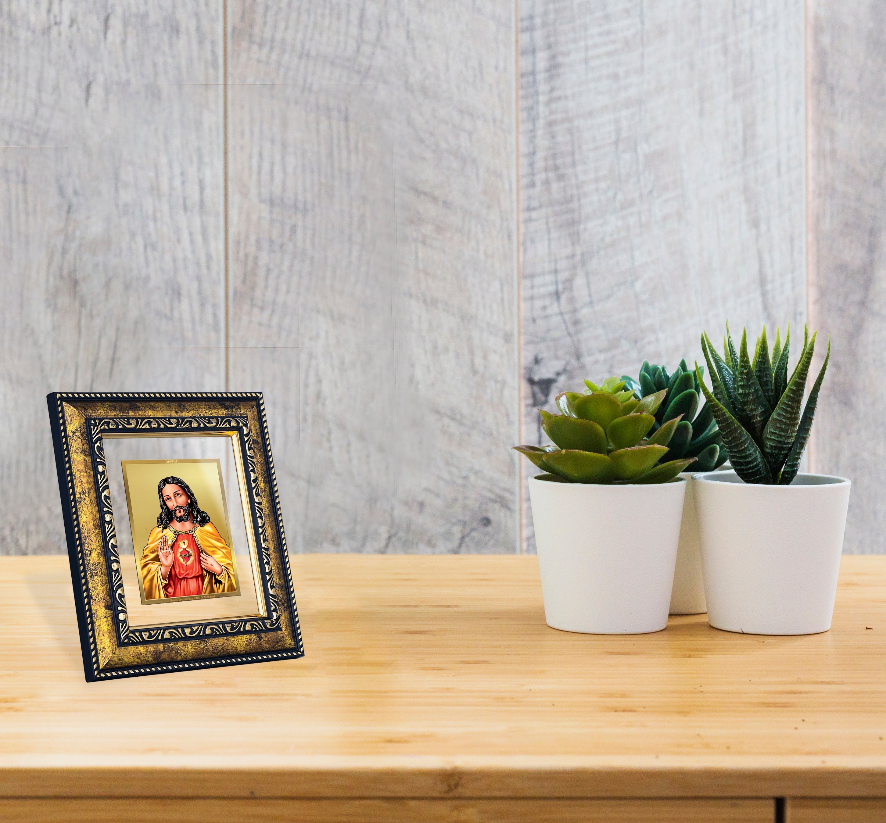 DIVINITI Jesus Gold Plated Wall Photo Frame, Table Decor| DG Frame 113 ...