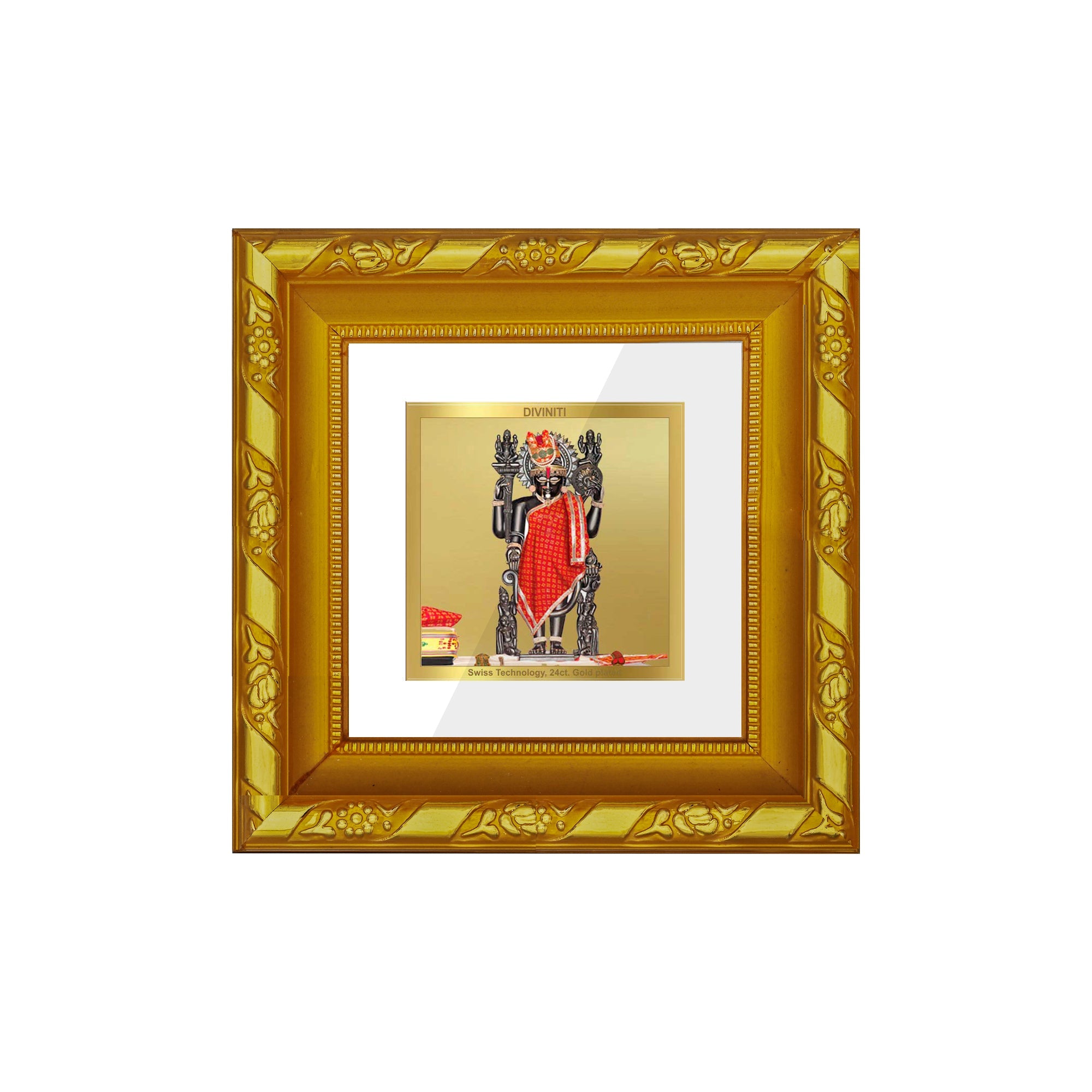 DIVINITI 24K Gold Plated Dwarkadhish Religious Photo Frame For Home De ...