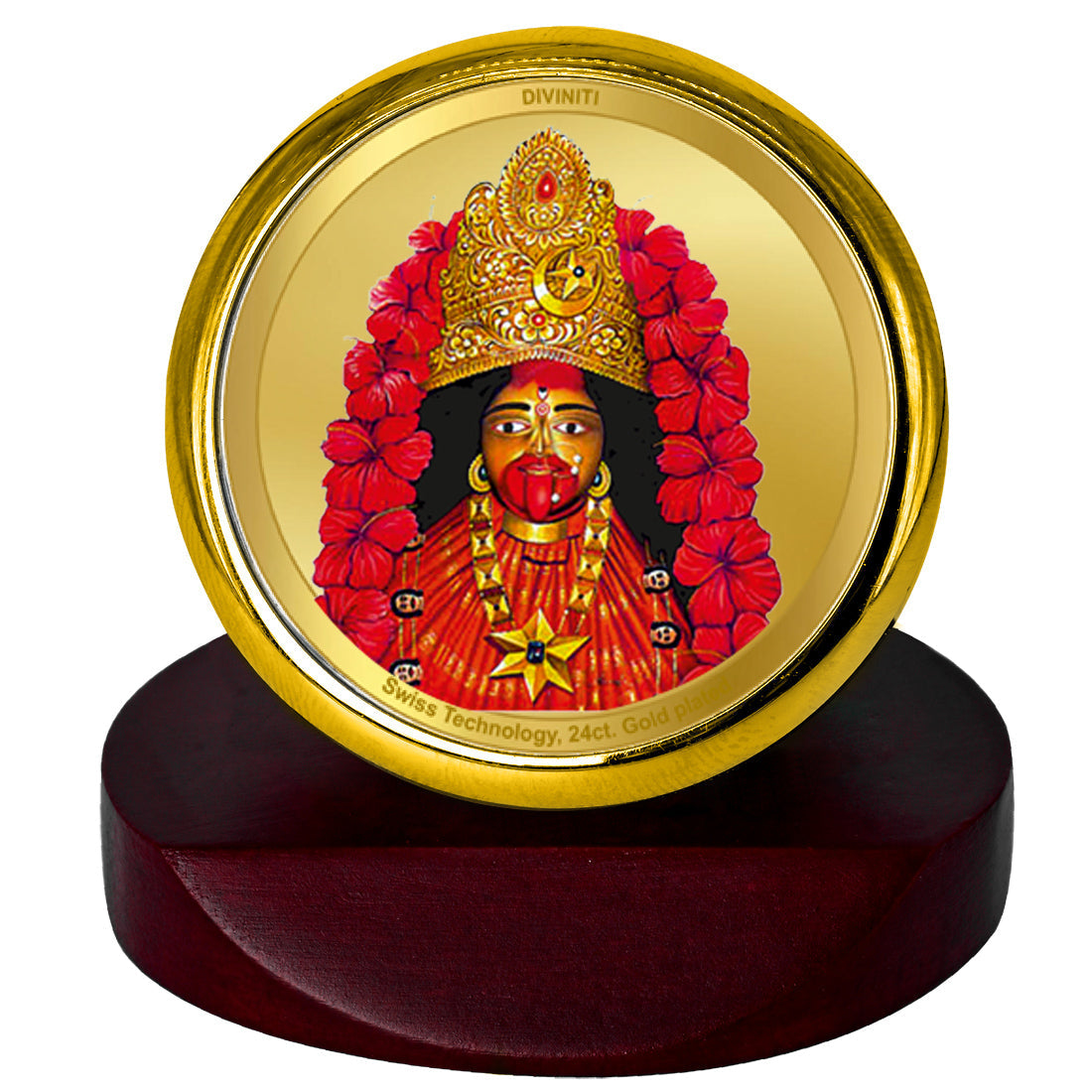Diviniti 24K Gold Plated Tara Devi Frame For Car Dashboard, Home Decor ...