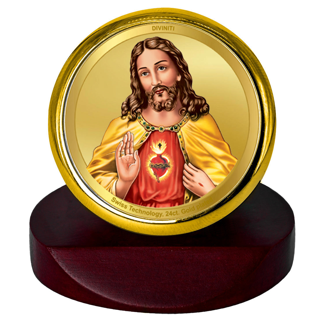 Diviniti 24K Gold Plated Jesus Christ Frame For Car Dashboard, Home De ...