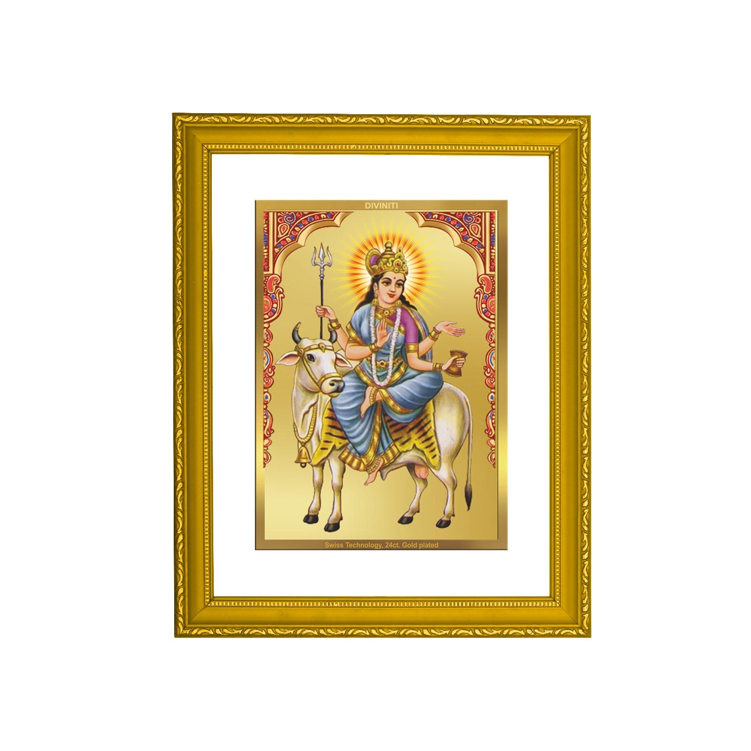DIVINITI MAHAGAURI MATA Gold Plated Wall Photo Frame| DG Frame 101 Siz ...