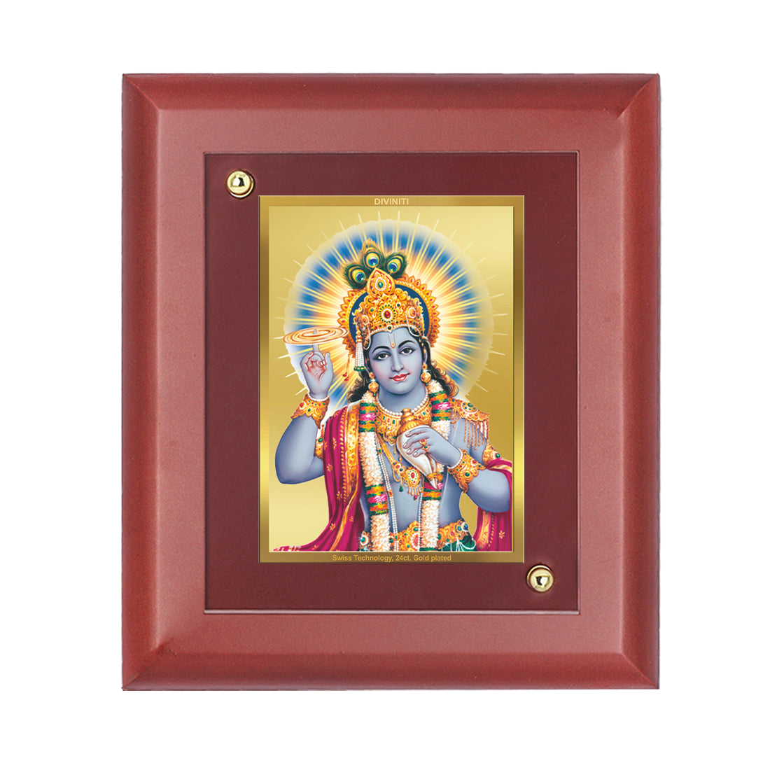 Diviniti 24K Gold Plated Lord Vishnu Photo Frame For Home Wall Decor ...