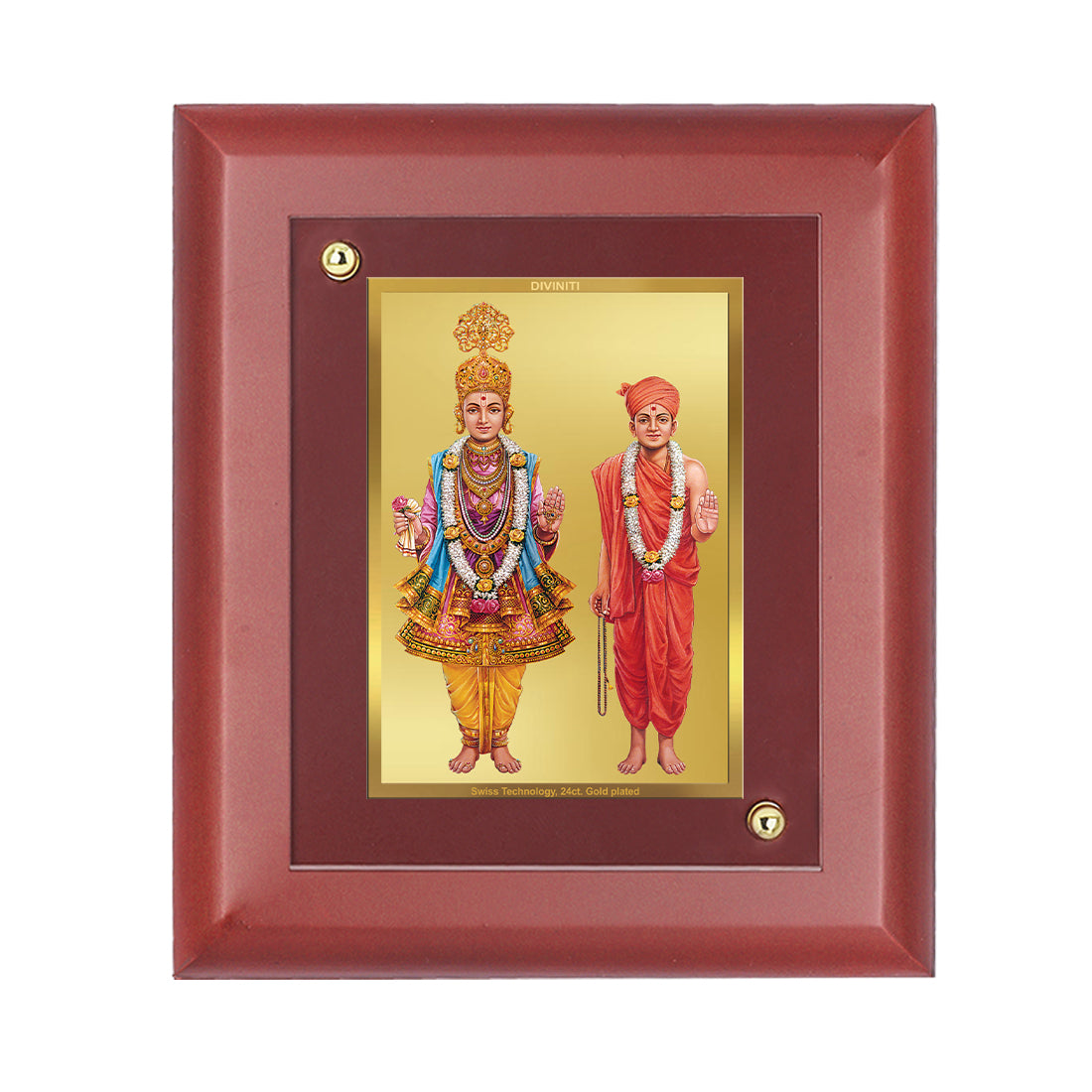 Diviniti 24K Gold Plated Swami Narayan Photo Frame For Home Decor, Wal ...