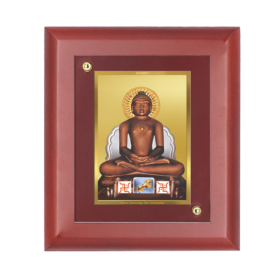Diviniti 24K Gold Plated Mahavira Photo Frame For Home Wall Decor, Tab ...