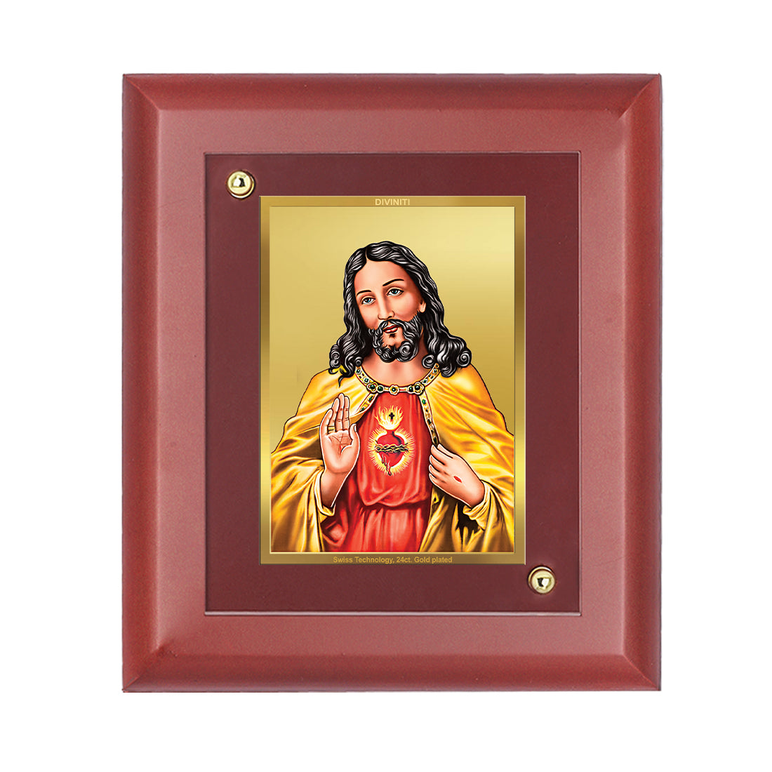 Diviniti 24K Gold Plated Jesus Photo Frame For Home Decor Showpiece, W ...