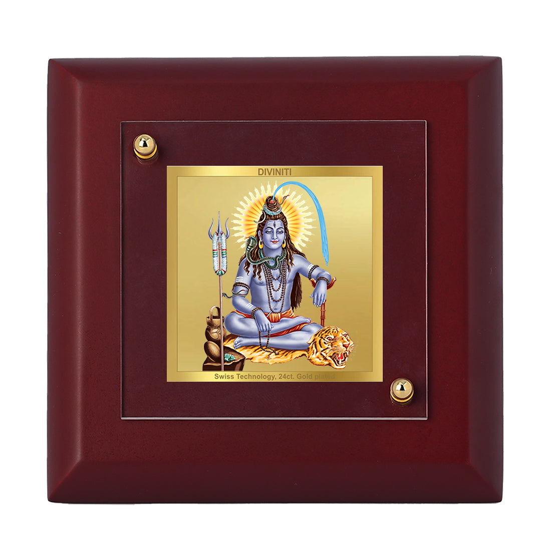 Diviniti 24K Gold Plated Shiva Photo Frame For Home Decor, Table Tops ...