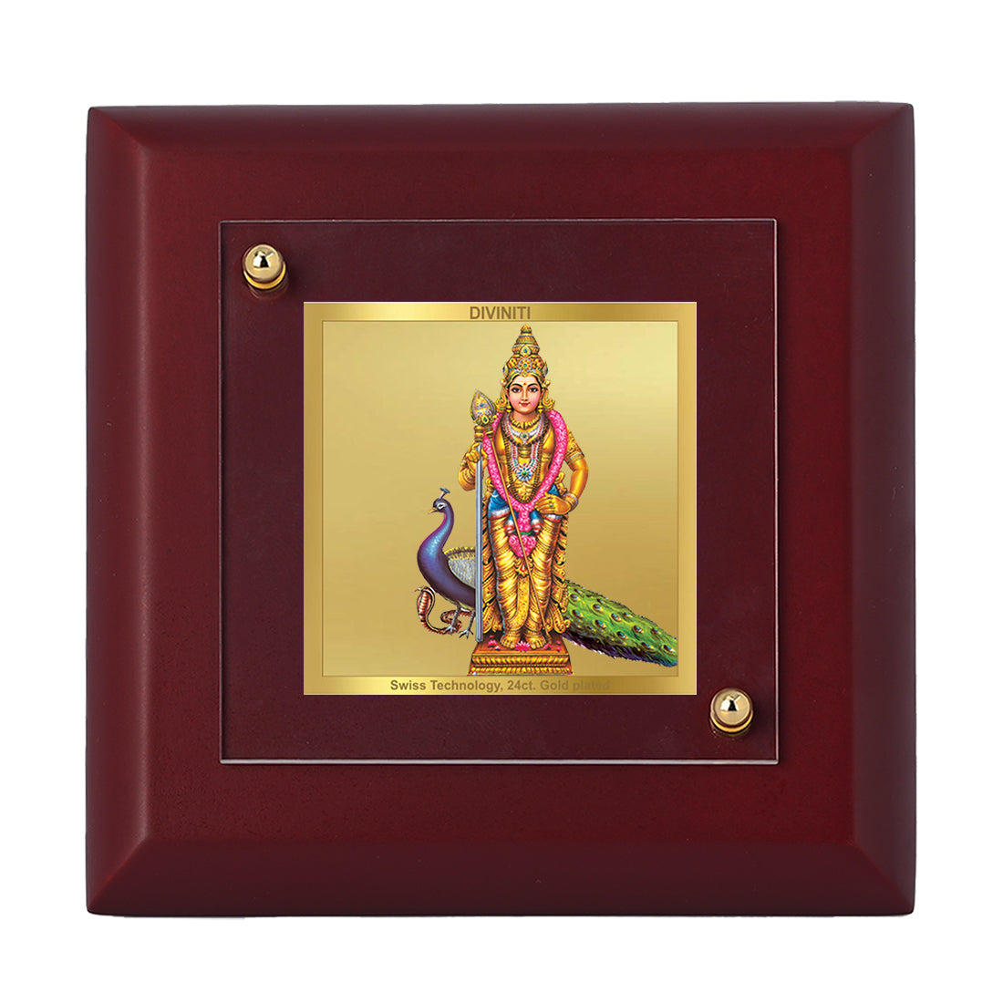 Diviniti 24K Gold Plated Murugan Photo Frame For Home Decor, Table, Pr ...