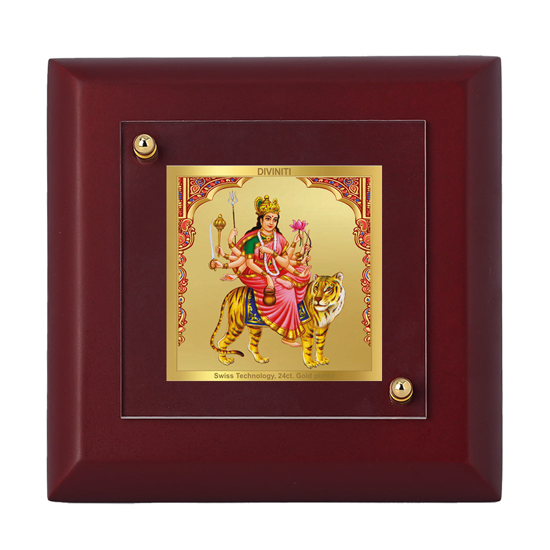 Diviniti 24K Gold Plated Kushmanda Mata Frame For Home Decor, Table To ...