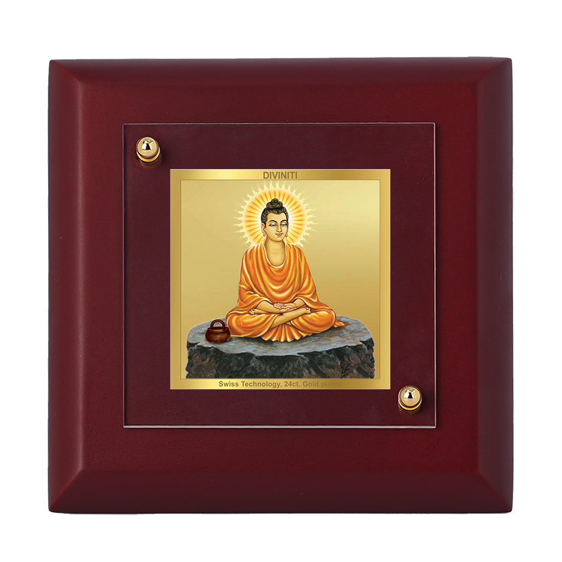 Diviniti 24K Gold Plated Buddha Photo Frame For Home Decor, Office, Ta ...