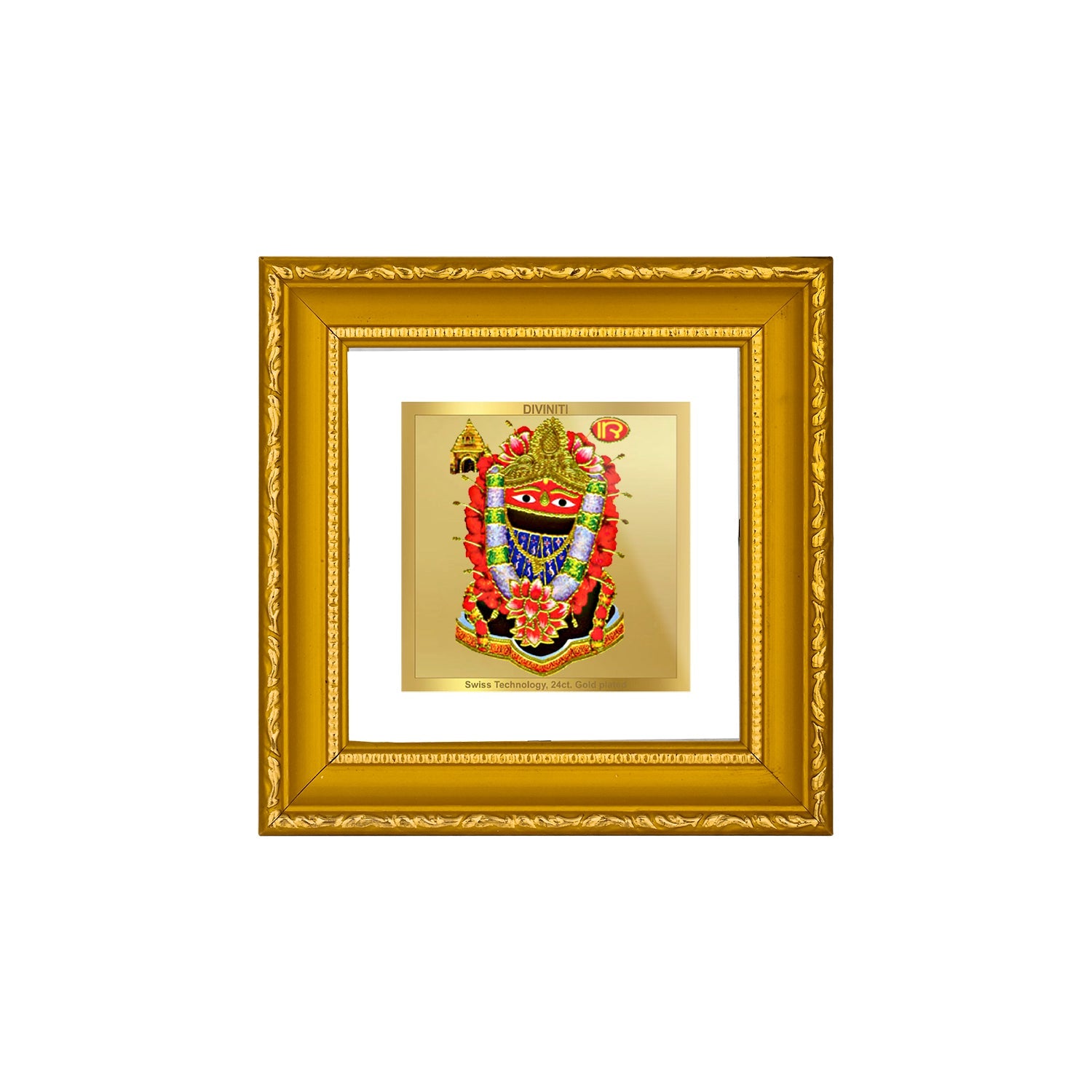 DIVINITI 24K Gold Plated Maa Tarini Photo Frame For Living Room, Gift ...