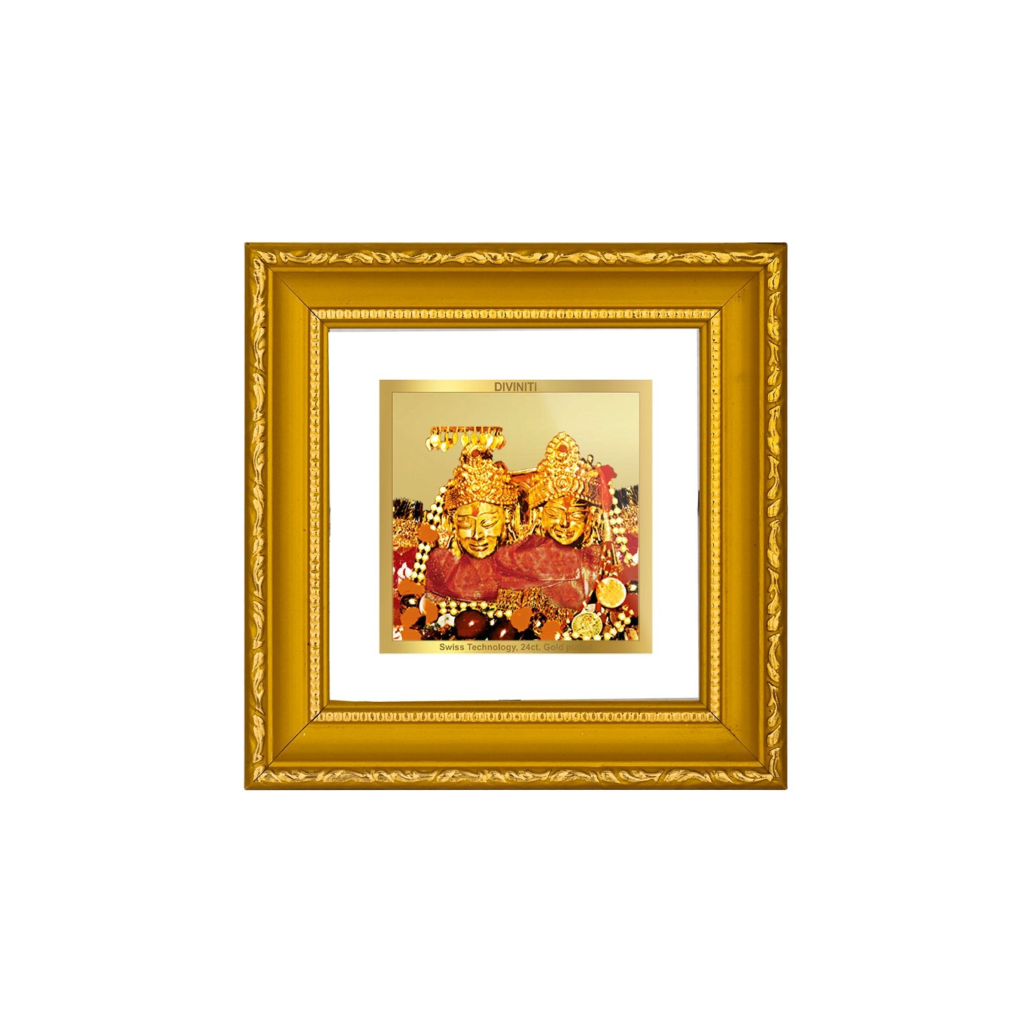 DIVINITI Maa Shoolini 24K Gold Plated Photo Frame For Living Room, Puj ...