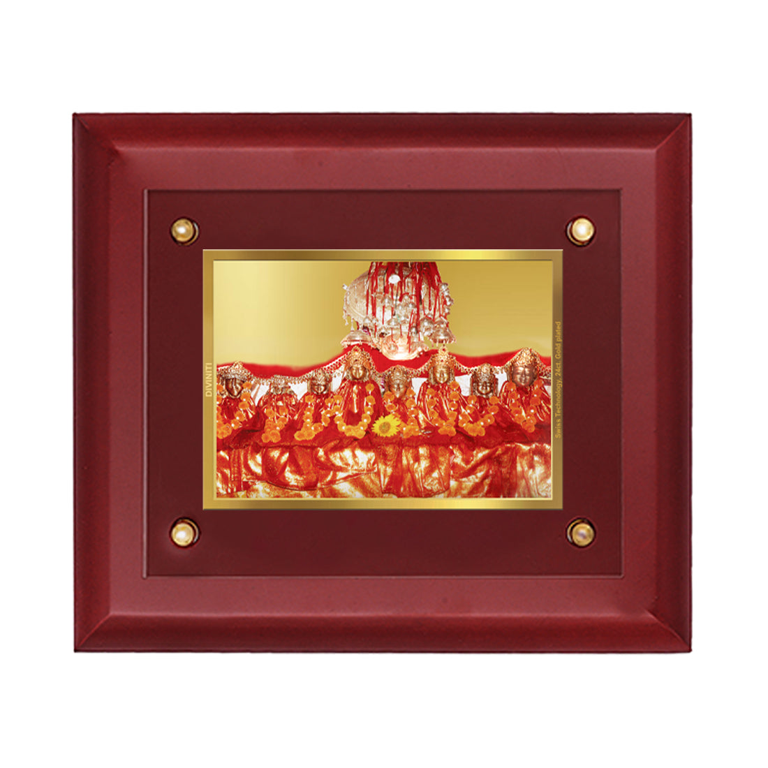 DIVINITI Shoolini Mata Gold-Plated Wall Photo Frame| MDF 2.5 Wooden Wa ...