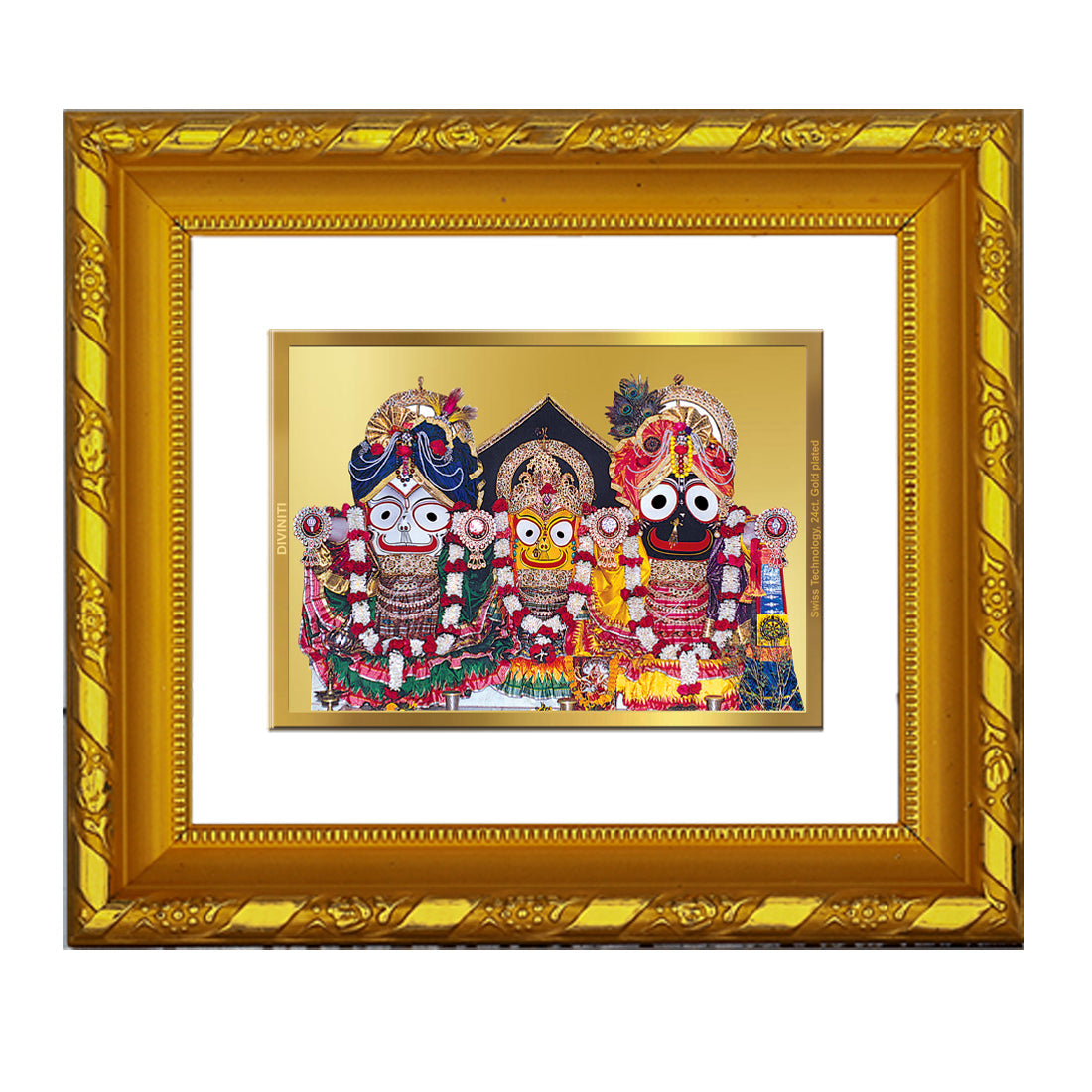 DIVINITI 24K Gold Plated Jagannath Ji Religious Photo Frame For Home W ...