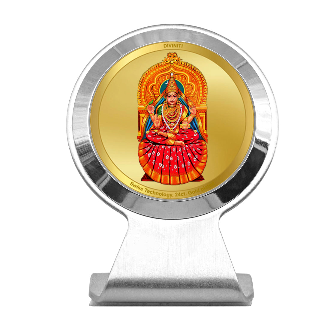 Diviniti 24K Gold Plated Sharda Mata Frame For Car Dashboard, Home Dec ...