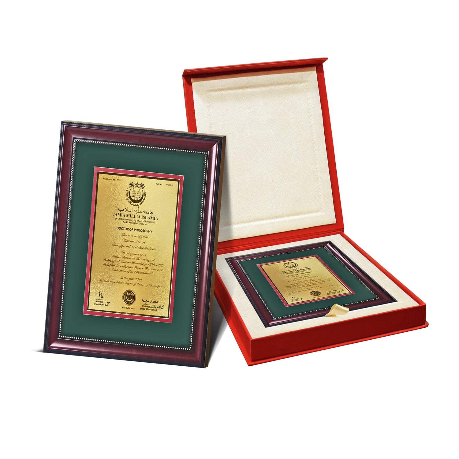 24K Gold Plated Custom Academic Certificate – PujaShoppe