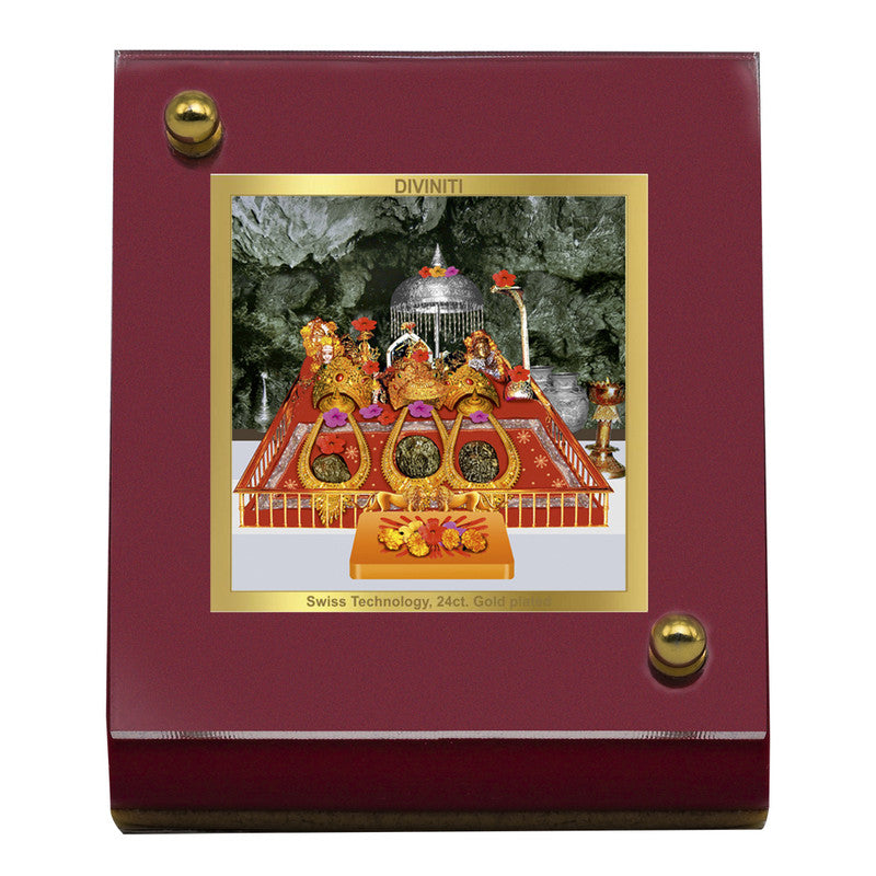 Diviniti 24K Gold Plated Vaishno Devi Frame For Car Dashboard, Home De ...