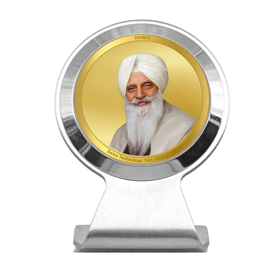 Diviniti 24K Gold Plated Radha Soami Frame For Car Dashboard, Home Dec ...