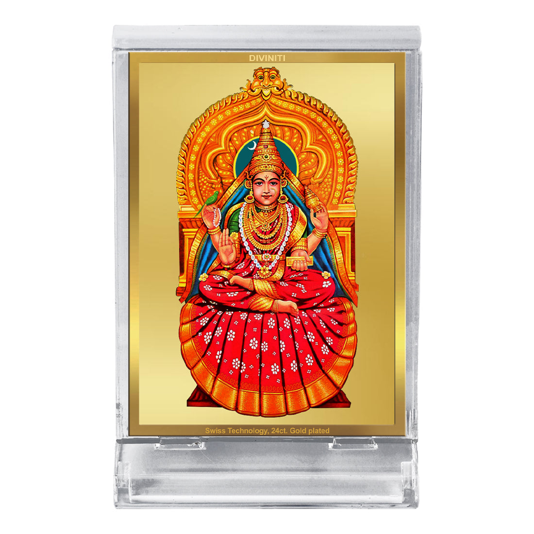 Diviniti 24K Gold Plated Sharda Mata Frame For Car Dashboard, Home Dec ...