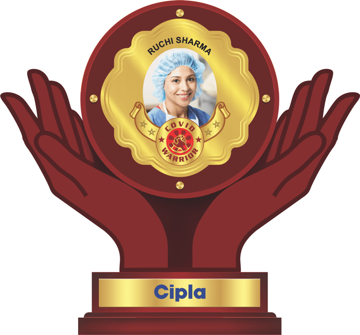 Diviniti 24K Gold Plated Mdf Trophy Gift For Home, Office Decoration ...